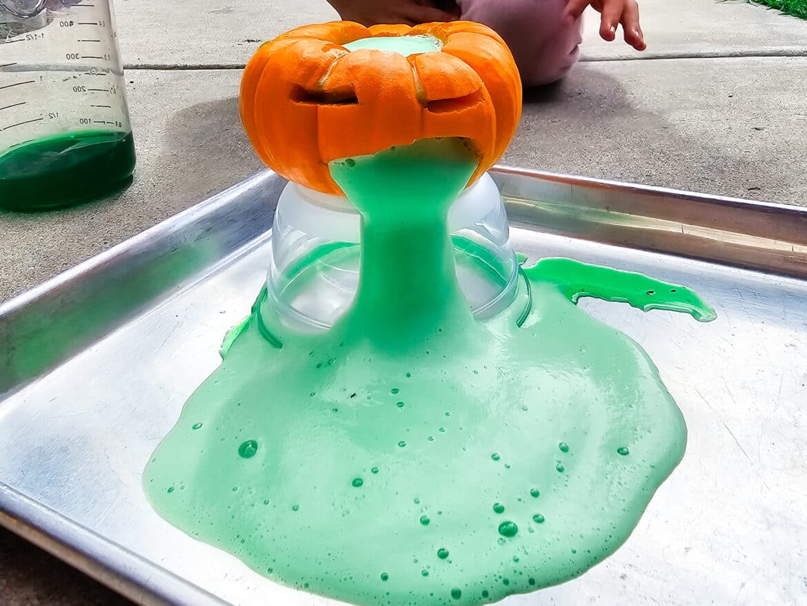 Halloween Science: Mini Pumpkin Volcano • High Energy Mommy