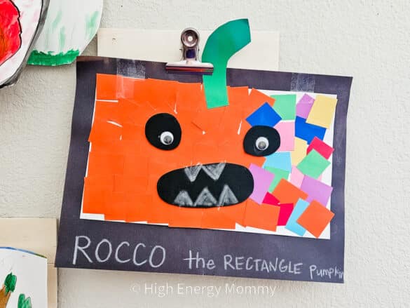 Spookley the Square Pumpkin Shape Craft • High Energy Mommy