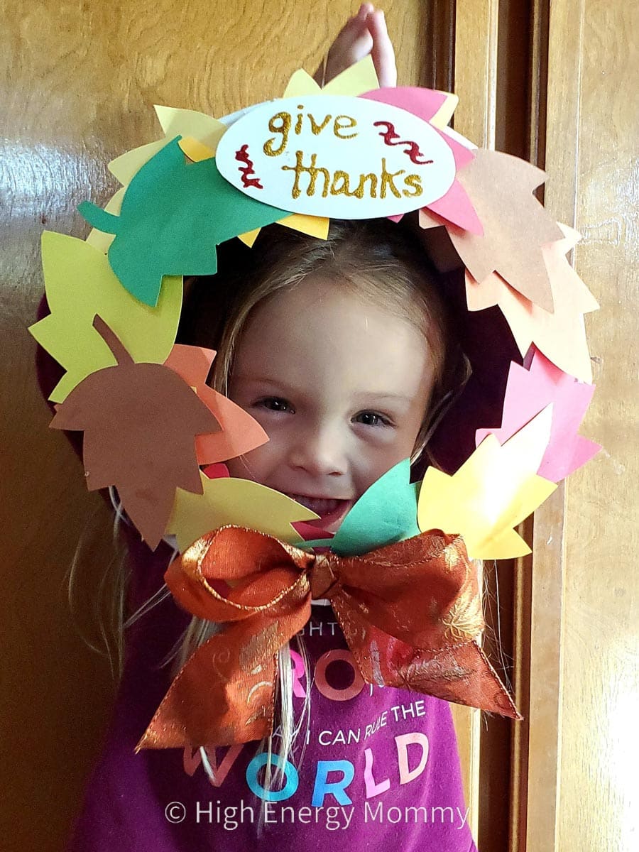 Fall Paper Plate Wreath Craft for Kids • High Energy Mommy