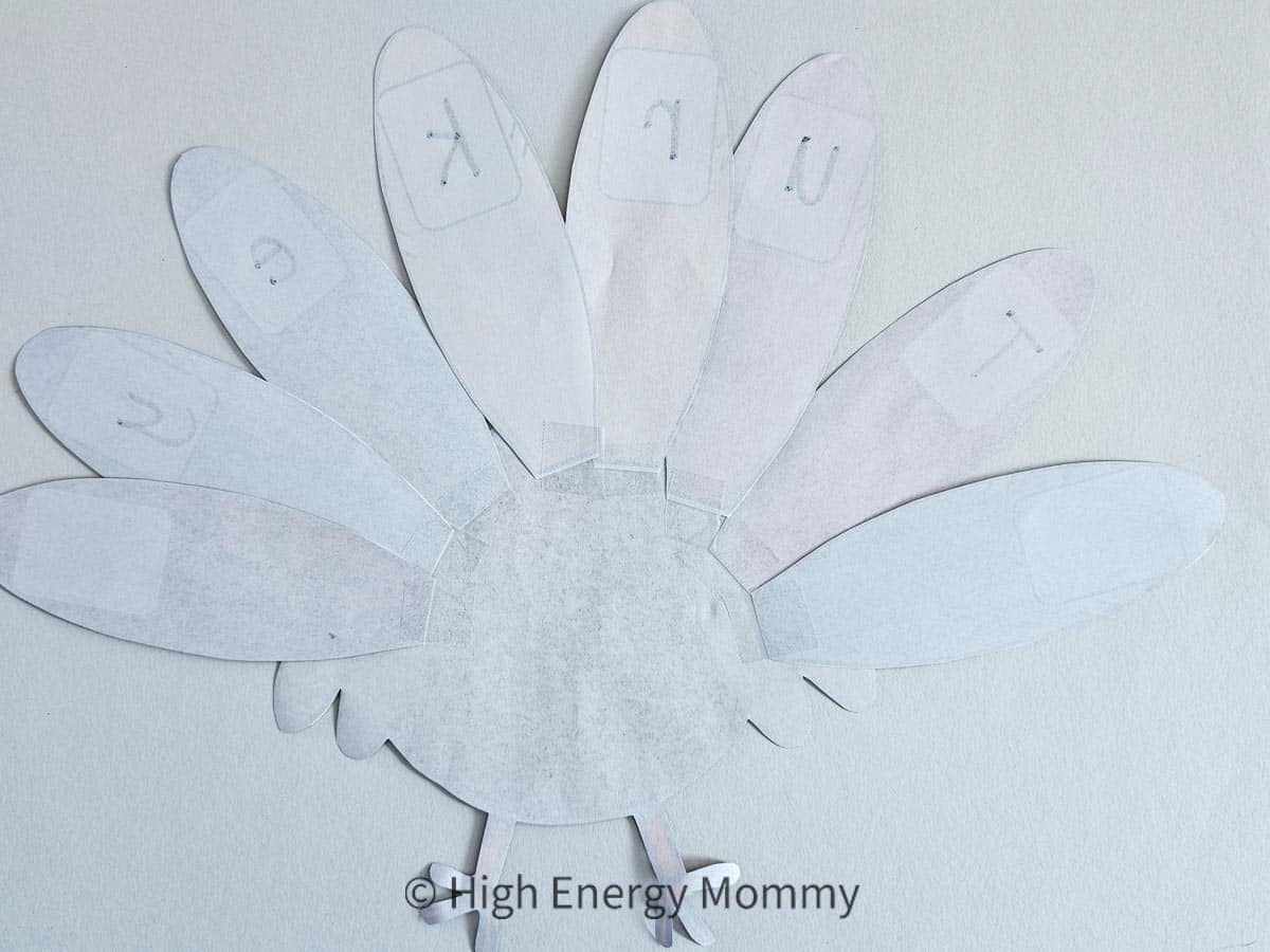 Turkey Feather Name Practice Activity • High Energy Mommy