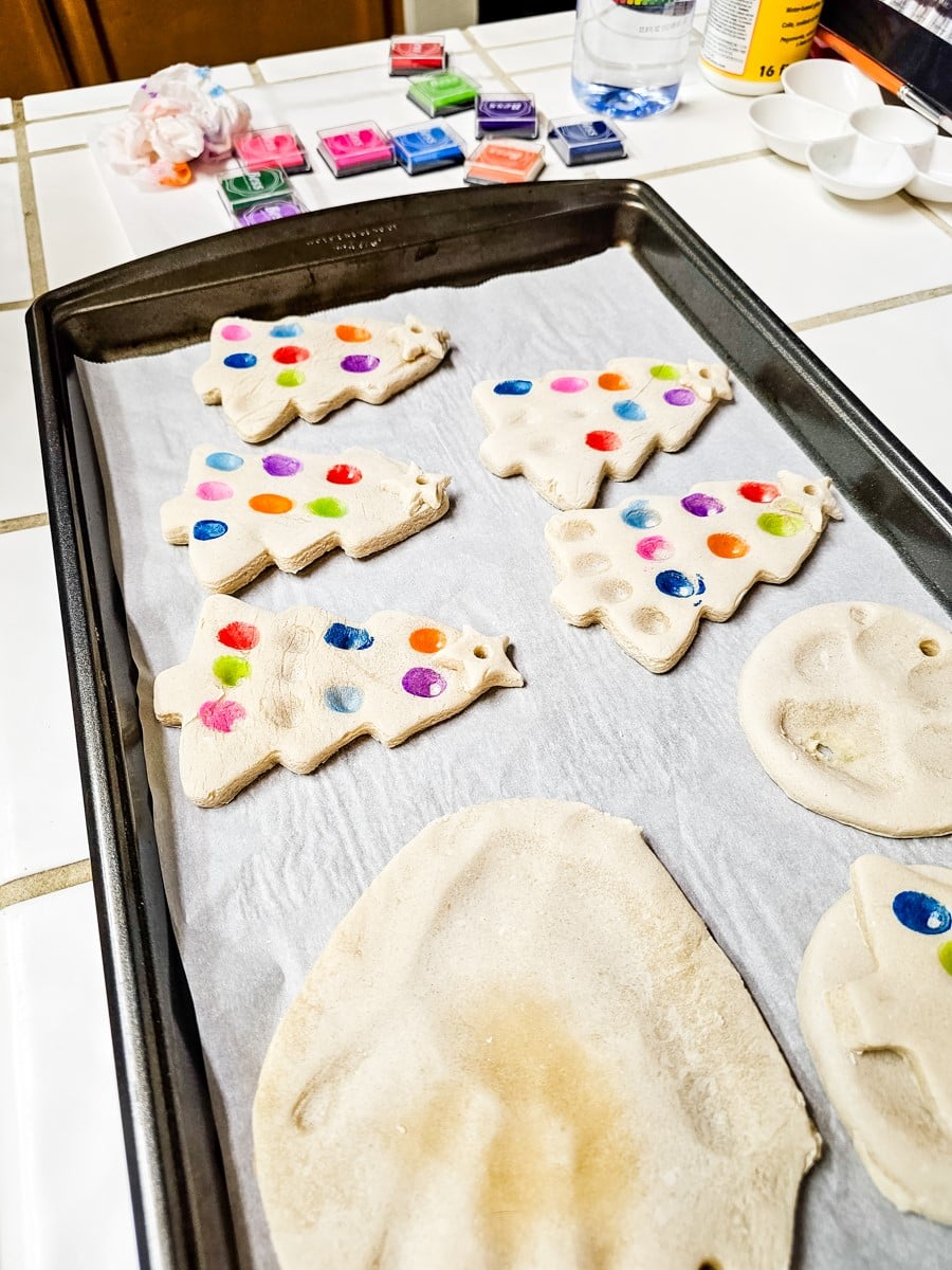 Christmas Tree Salt Dough Keepsake Ornaments • High Energy Mommy