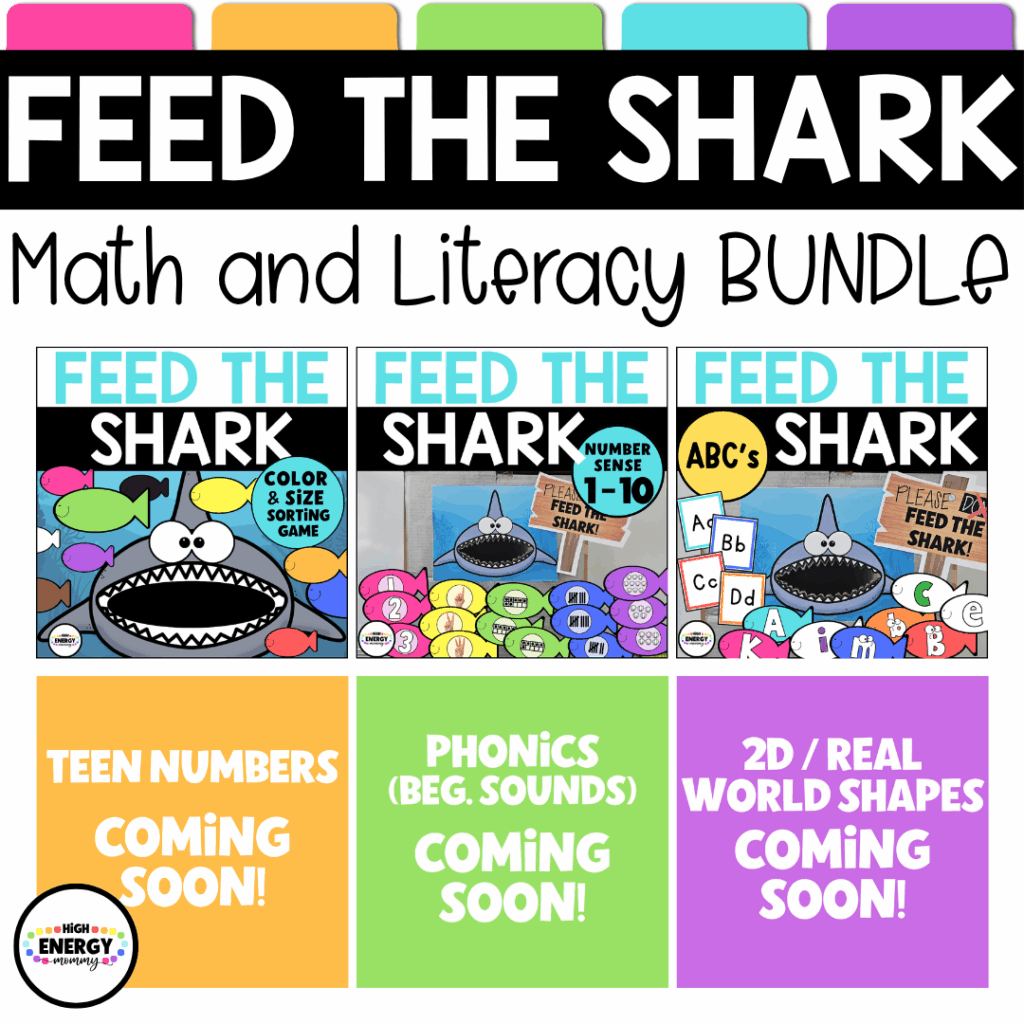 Feed the Shark: Math, Literacy, and Fine Motor Skill Game 🦈